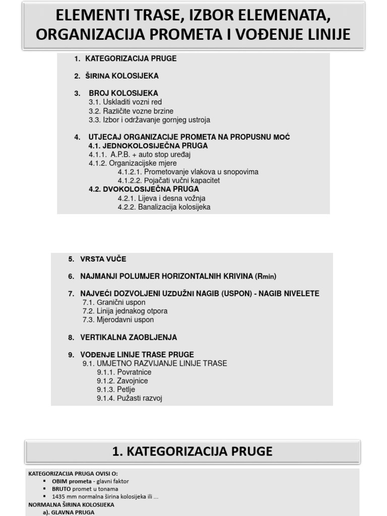 Ož 2 - Elementi Trase - Izbor - Organizacija - Vođenj Linije - PP ...