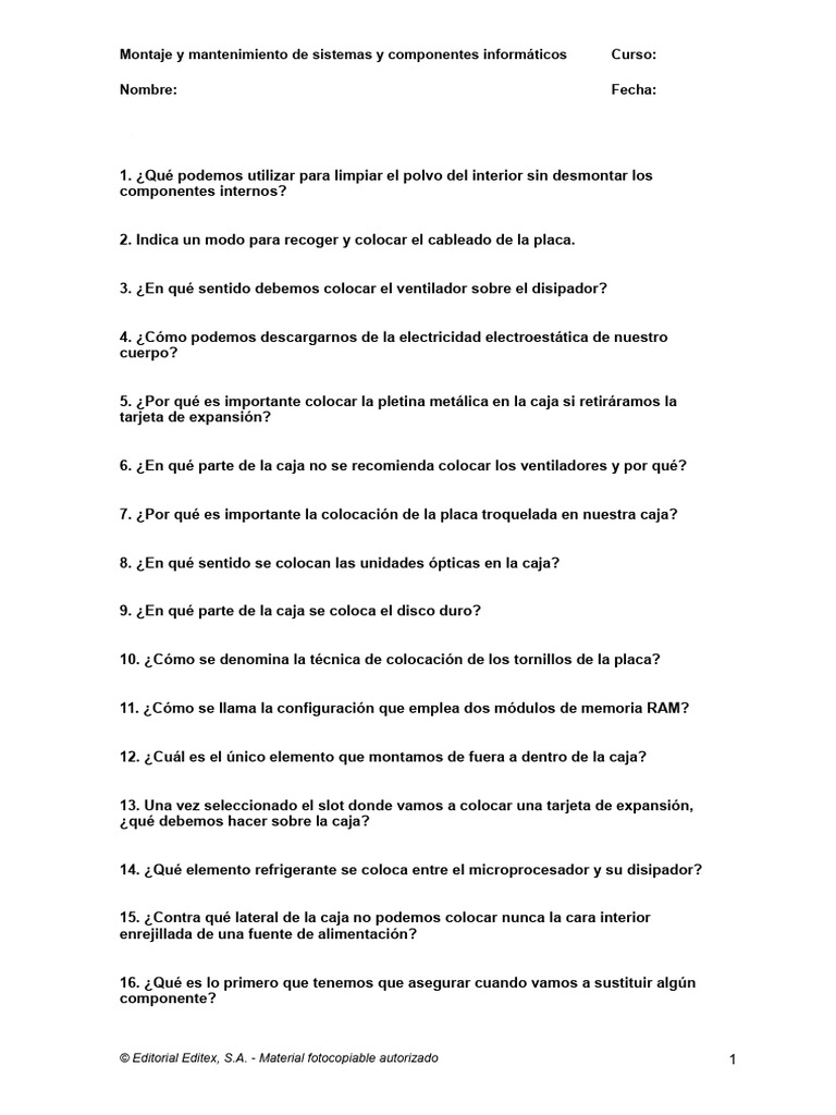 © Editorial Editex, S.A. - Material Fotocopiable Autorizado | PDF