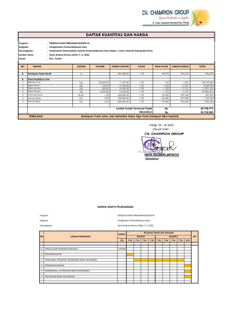 Paket Budidaya Lele 2023 dan Harga | PDF