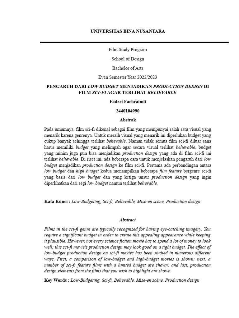 Draft 2 Thesis Produser Fadzri Riset Metodologi | PDF