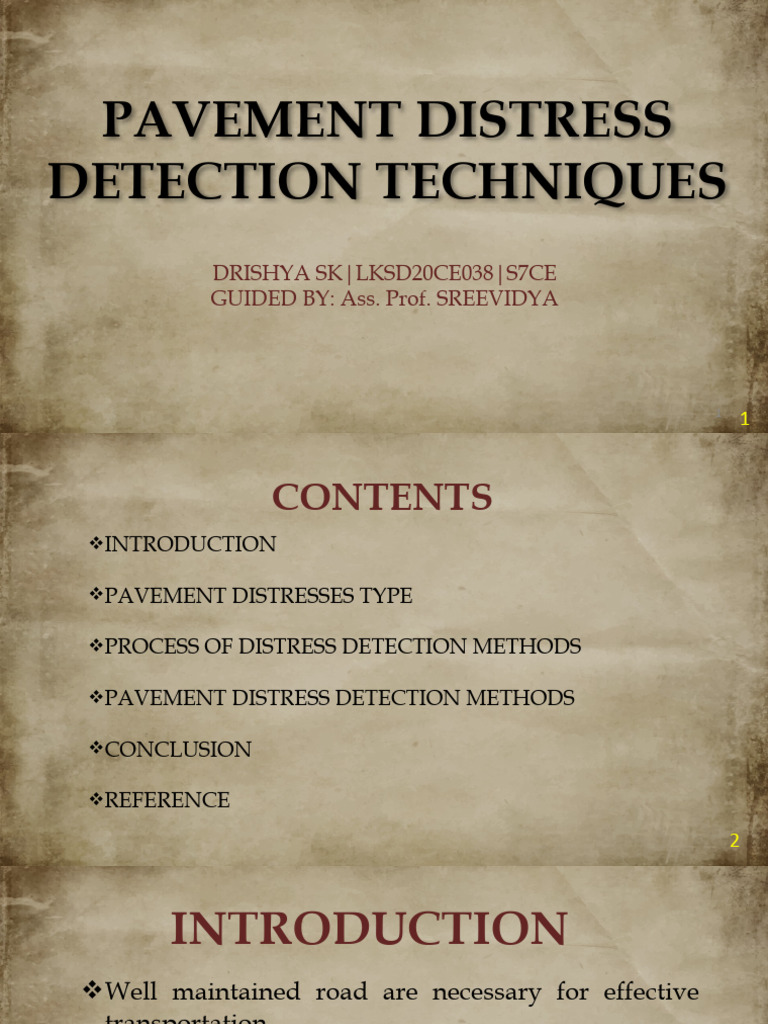 Pavement Distress Detection Techniques | PDF | Lidar | Road Surface