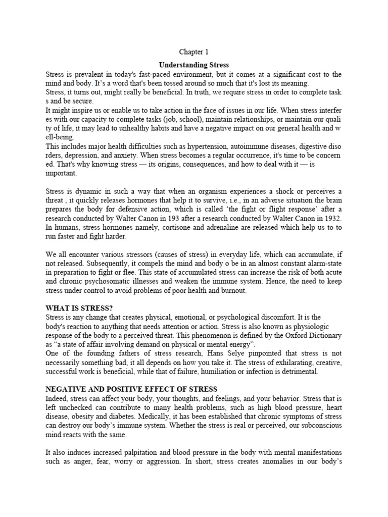 Understanding Stress: Causes & Effects | PDF | Stress (Biology) | Anxiety