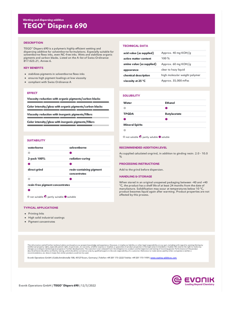 Dispers_690 | PDF | Pigment | Ink