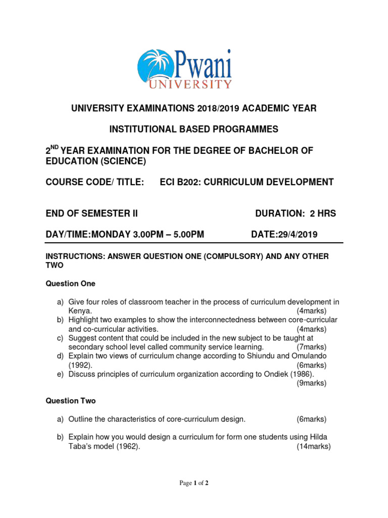 Eci B202-Curriculum Development | PDF | Art