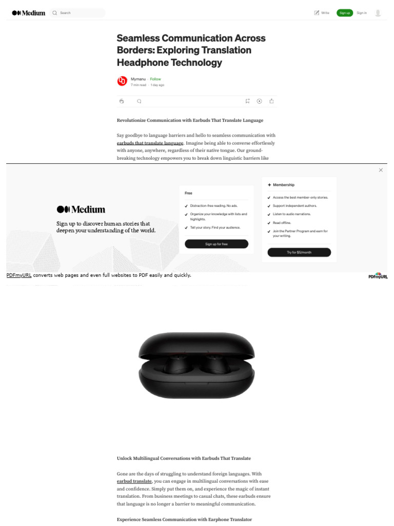 Seamless Communication Across Borders: Exploring Translation Headphone ...