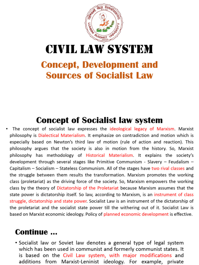Concept, Dev. and Sources of Socialist Law | PDF | Socialism | Communism