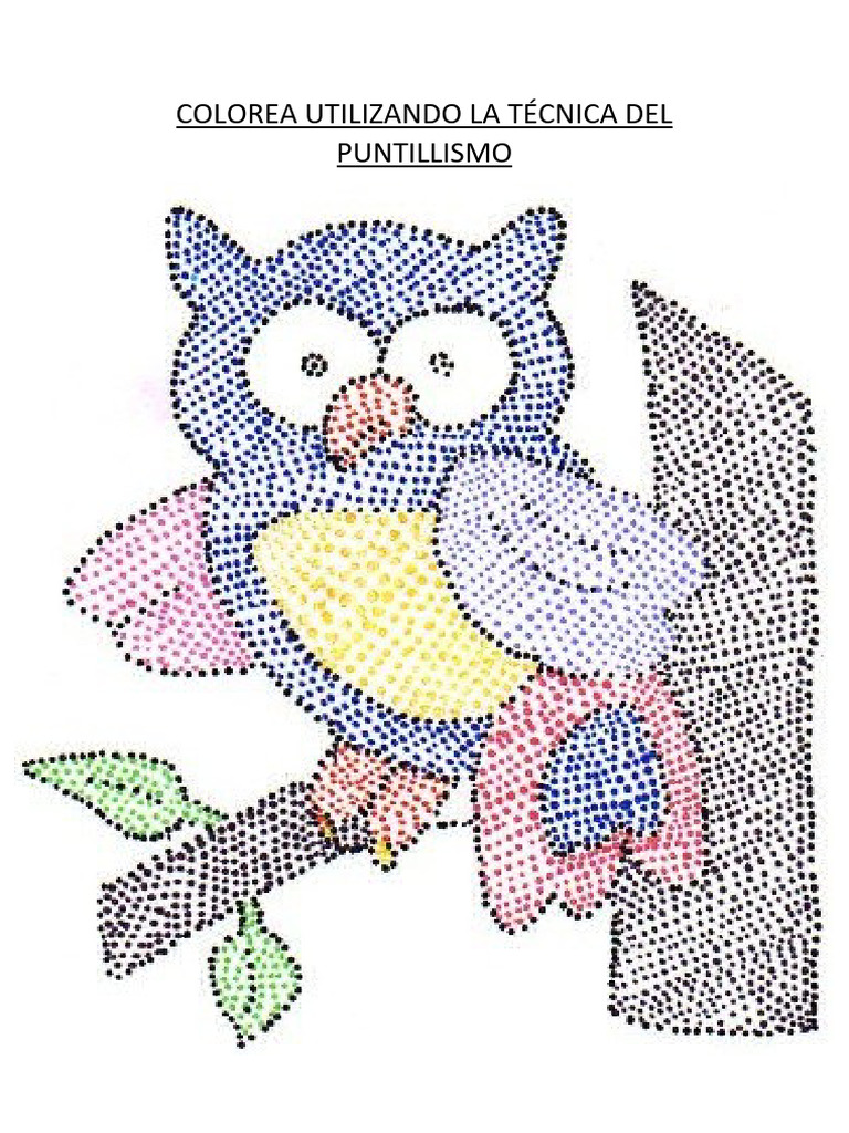 Colorea Utilizando La Técnica Del Puntillismo 13-03-24 | PDF