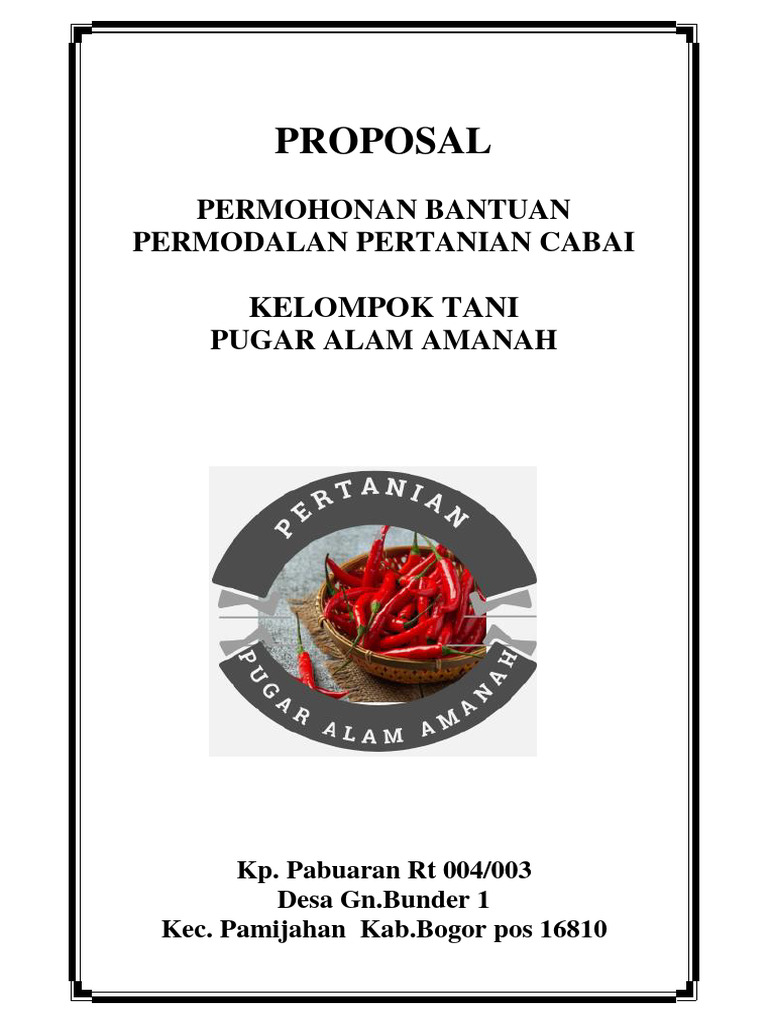 Proposal Pertanian Cabai | PDF