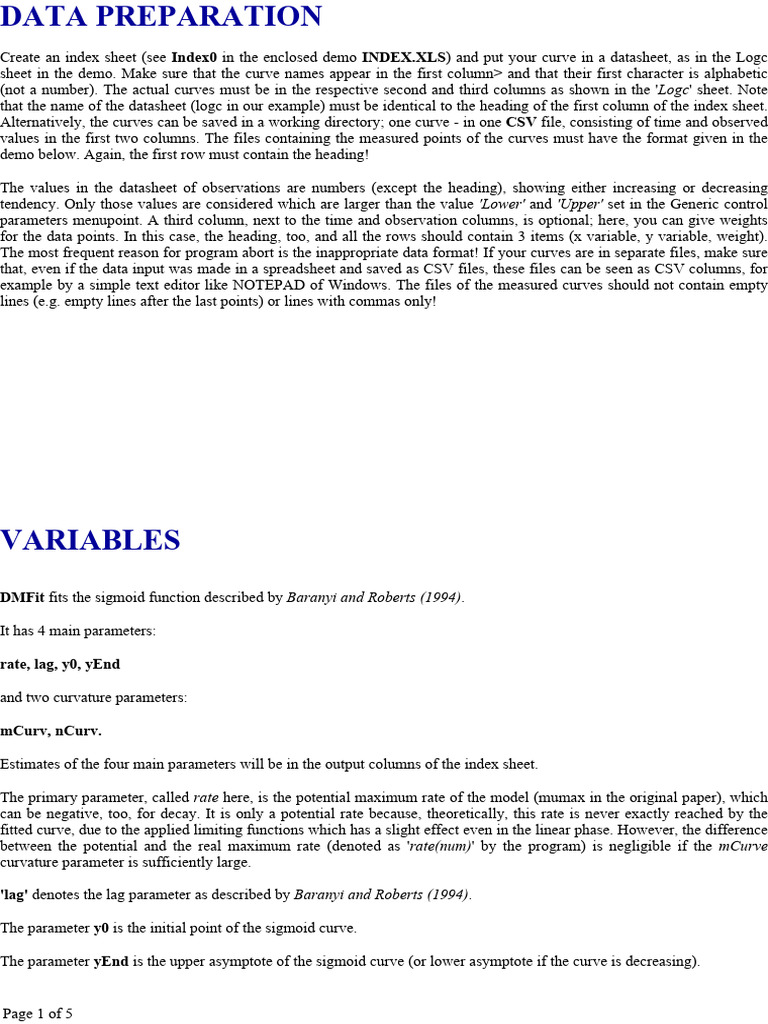 DMFit | PDF | Linear Regression | Comma Separated Values