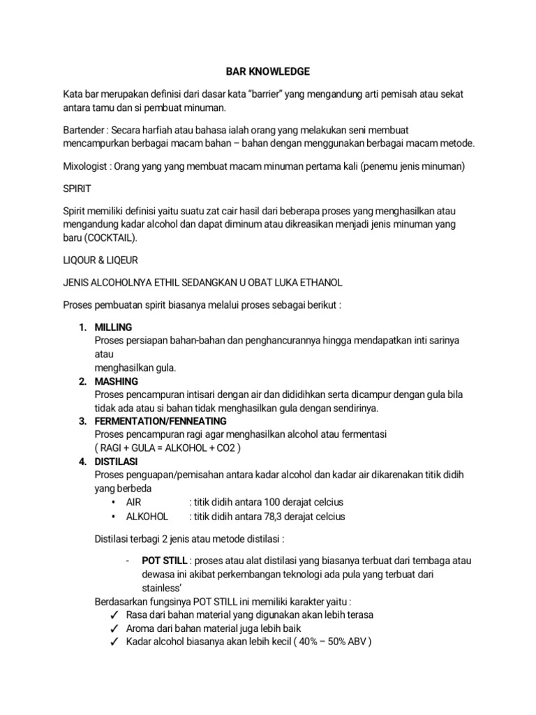 Bar Knowledge | PDF
