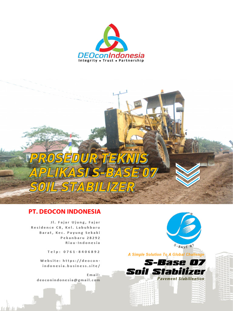 Prosedur Teknis Aplikasi S-Base 07 Soil Stabilizer | PDF | Business | Technology & Engineering