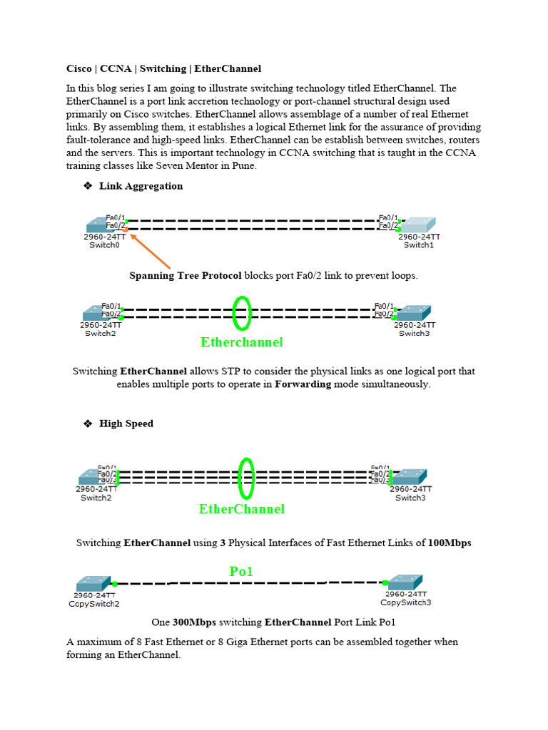 Ether Channel | PDF | Computer Networking | Networking Standards