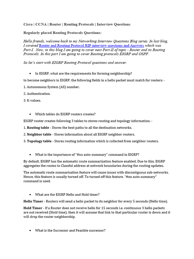 Routing Questions-Part-II | Download Free PDF | Routing | Internet ...