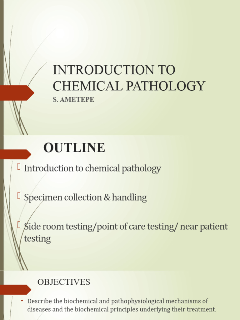 Introduction to Chemical Pathology | PDF | Blood Plasma | Blood
