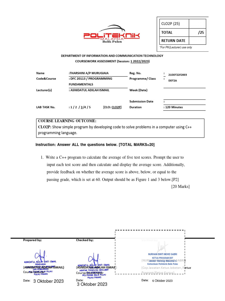 Lab 3q Pdf C Computing