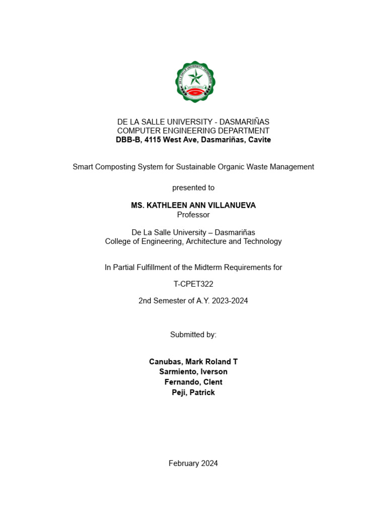 Smart Composting System for Waste Management | PDF | Waste Management ...