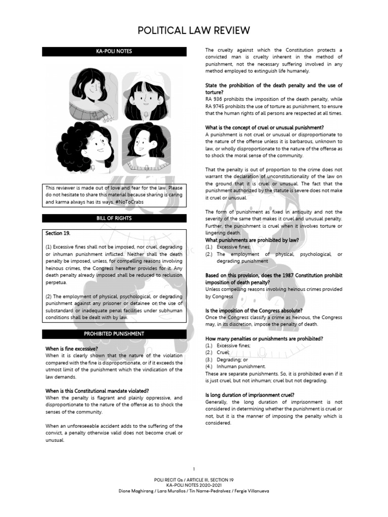 Bill of Rights, Section 19 | PDF | Eighth Amendment To The United ...