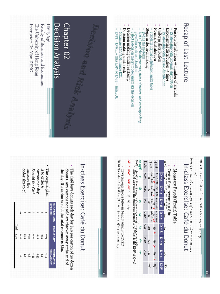 Decision Analysis Techniques in Business | PDF | Sensitivity Analysis ...
