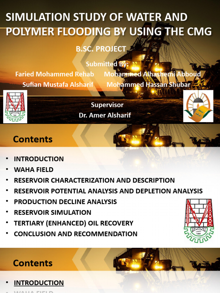 Simulation Study of Water and Polymer Flooding by Using The CMG0001 | PDF | Petroleum Reservoir ...