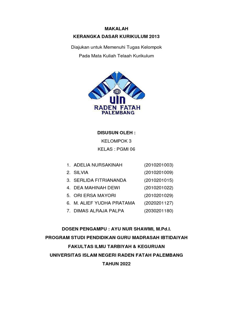 Makalah Kel 3 Telaah Kurikulum | PDF