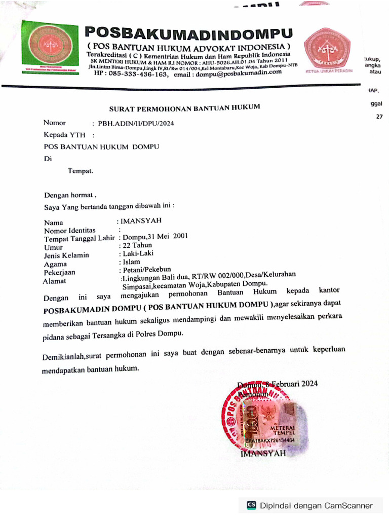 Formulir Imansyah | PDF