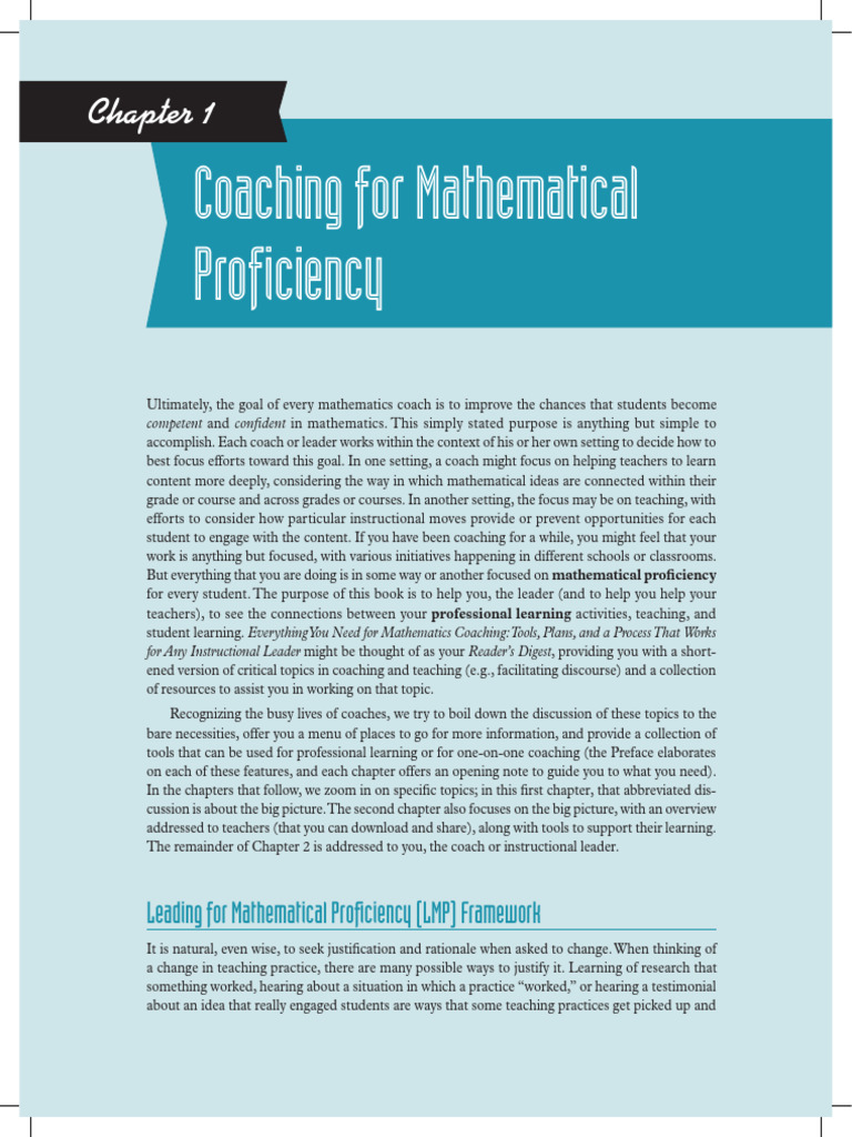 Math Proficiency - 15648 Chapter | PDF | National Council Of Teachers ...