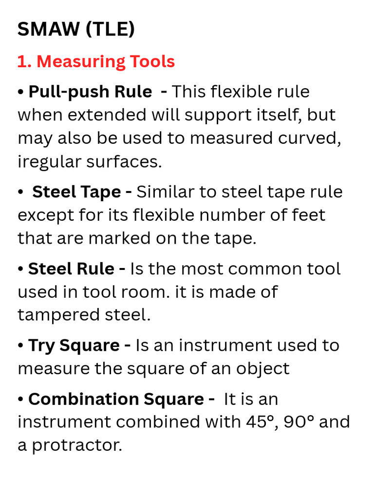 Copy-of-SMAW-TLE 20240207 201607 0000 | PDF | Tools | Metalworking