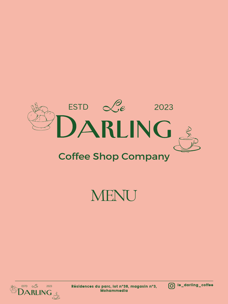 Menu du Darling Café à Mohammedia | PDF | Crêpe | Fruit