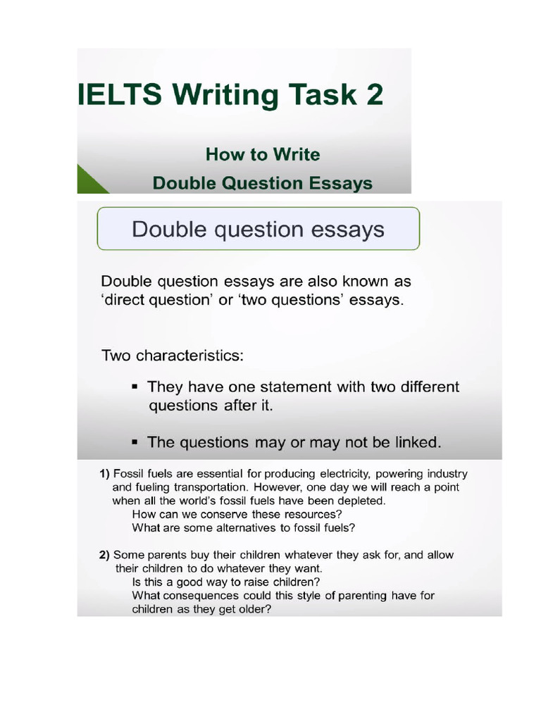 Double Question Essay | PDF