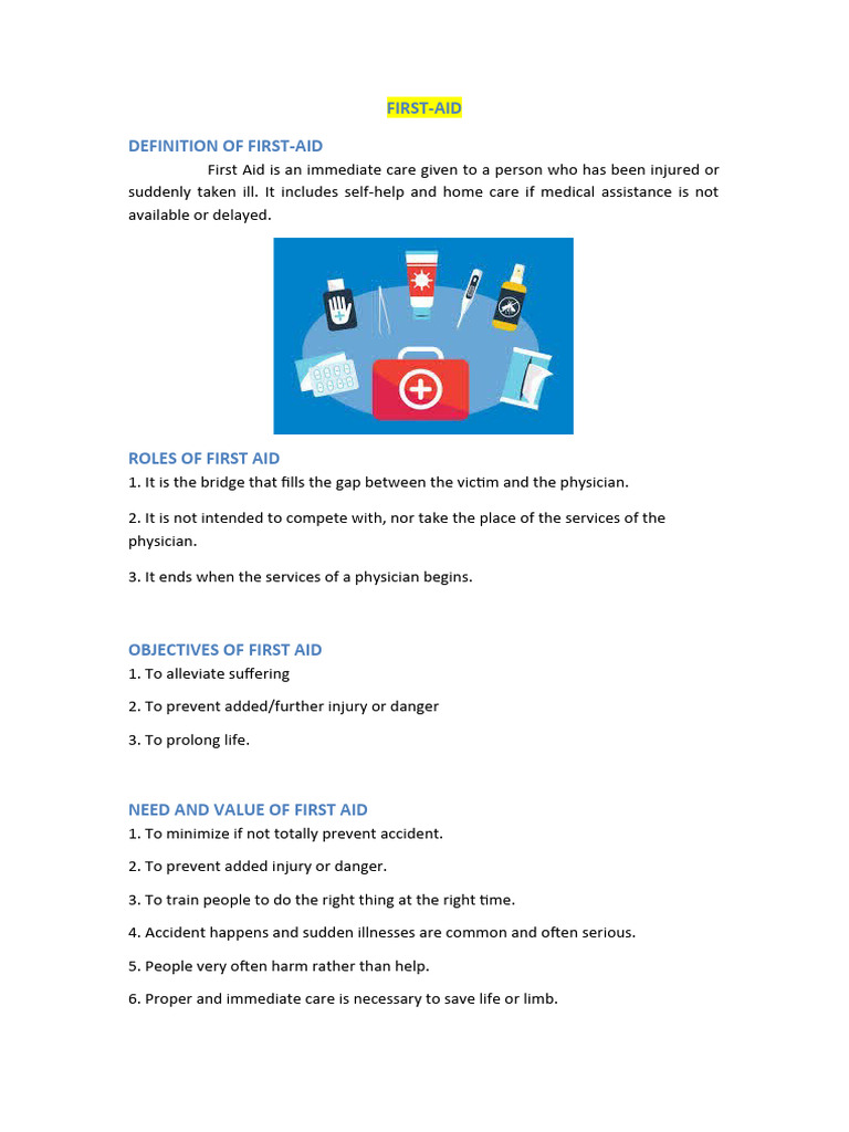 First Aid Project | Download Free PDF | Wound | First Aid