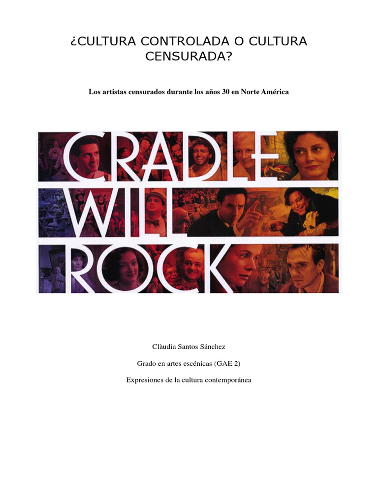 CRADLE WILL ROCK | PDF