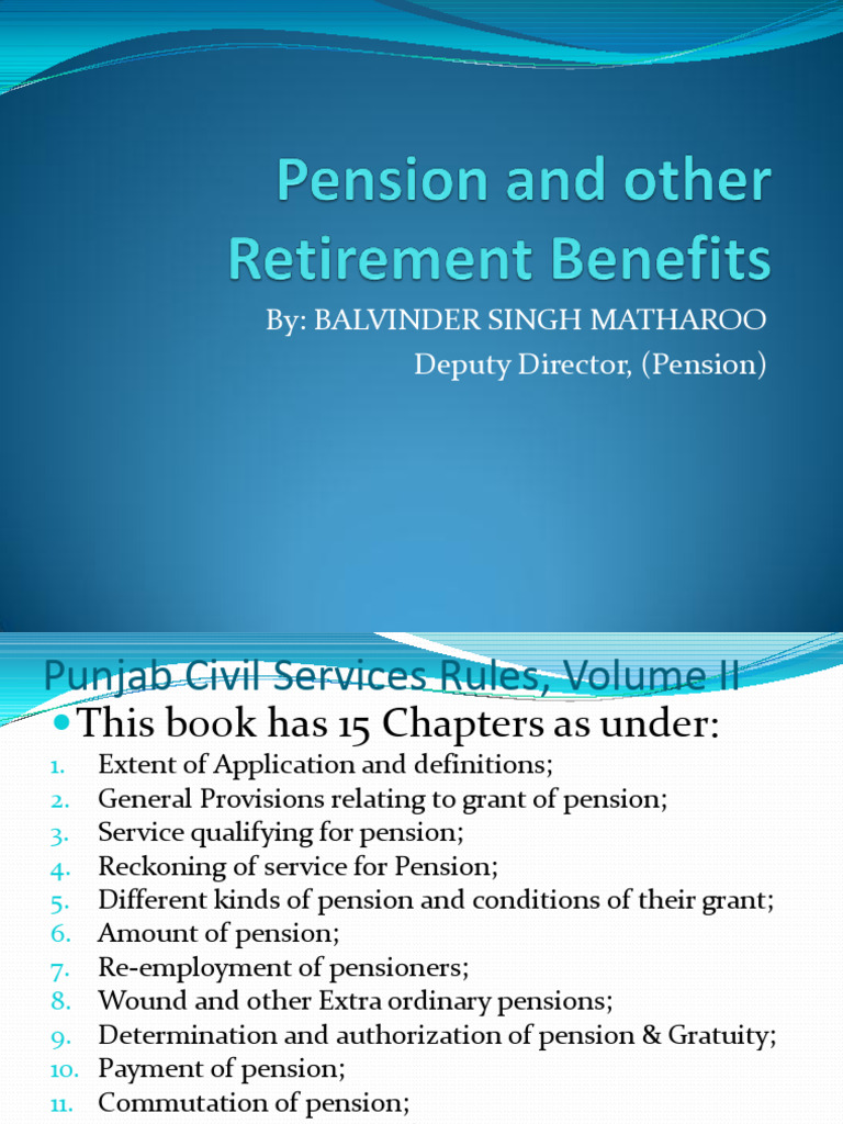 Pension and Other Retirement Benefits | PDF | Pension | Retirement