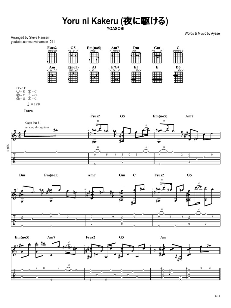 Yoru Ni Kakeru 22812 12395 39366 12369 12427 - YOASOBI | PDF