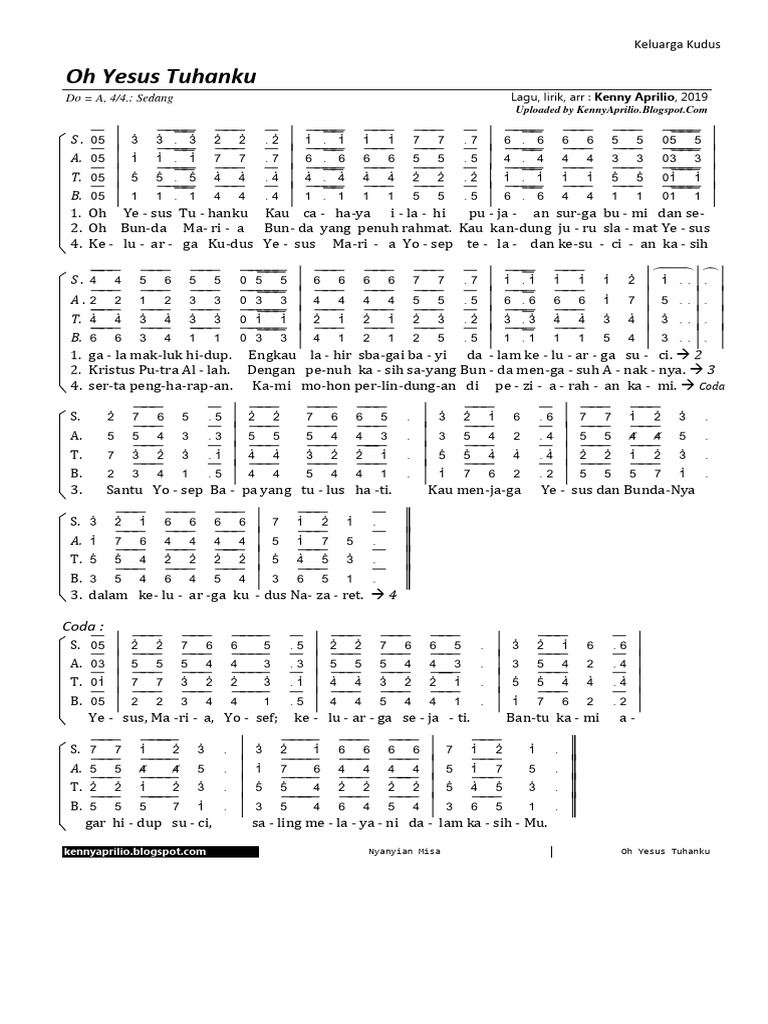 Oh Yesus Tuhanku | PDF