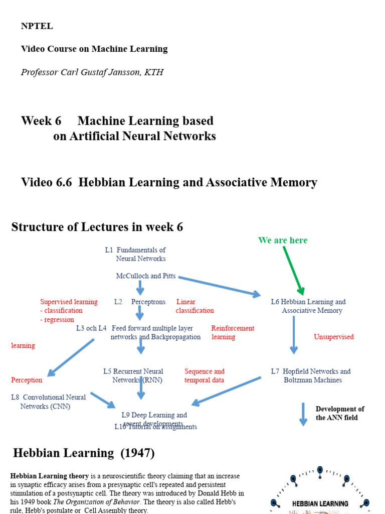 Hebbian Learning and Associative Memory | PDF | Neuroscience | Applied ...