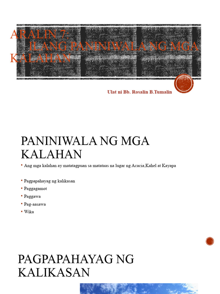 Ilang Paniniwala NG Mga Kalahan PPT of Rosalin 1 | PDF