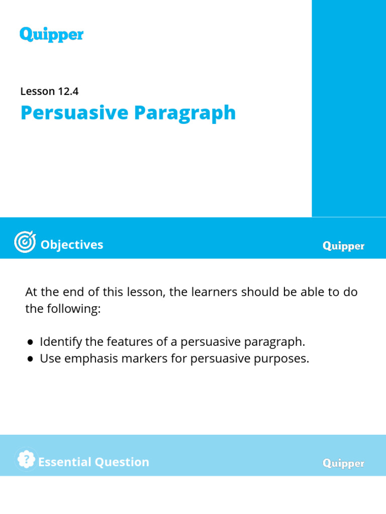 ME Eng 8 Q2 1204 PS Persuasive Paragraph | PDF | Persuasion | Argument