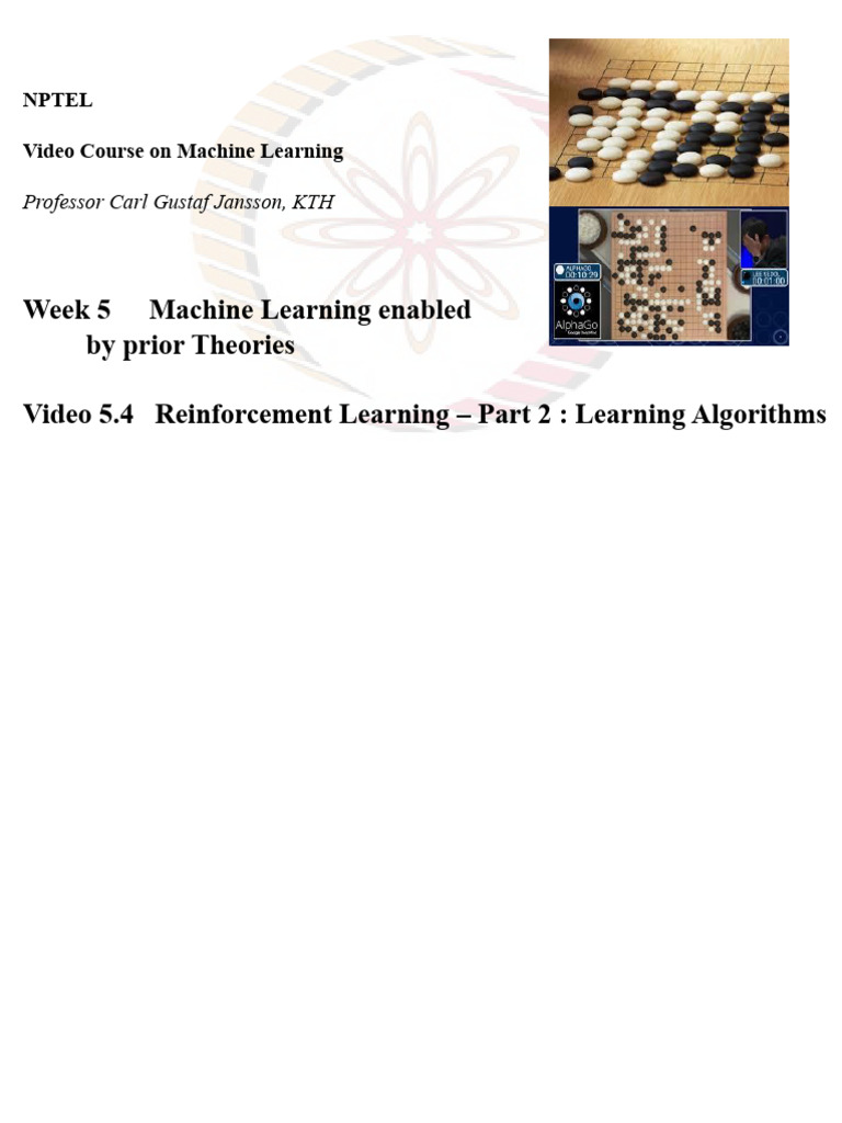 5.4-Reinforcement Learning-Part2-Learning-Algorithms | PDF | Learning | Applied Mathematics