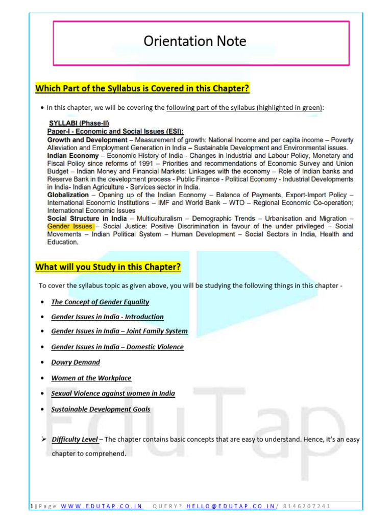 Orientation Note - Gender Issues Lyst4866 | PDF | Gender | Gender Studies