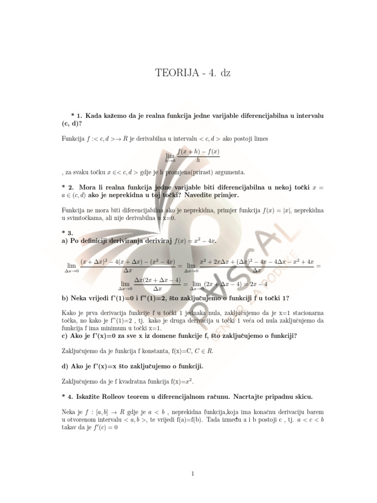 Teorija - Cetvrta Dz | PDF