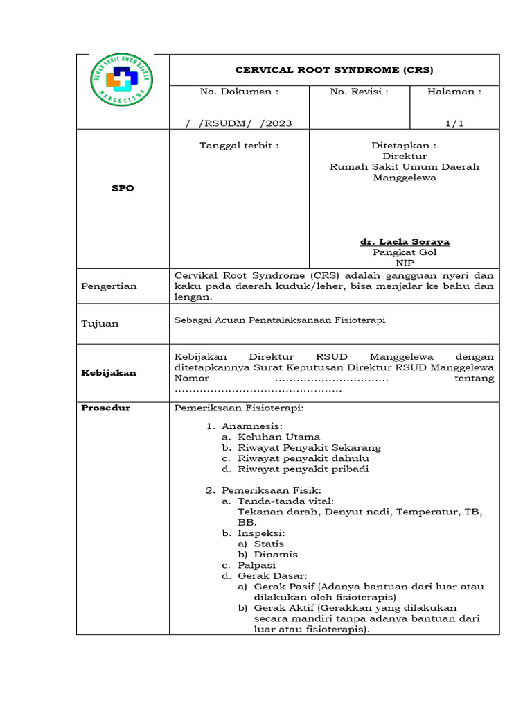 Sop CRS | PDF | Sains & Matematika