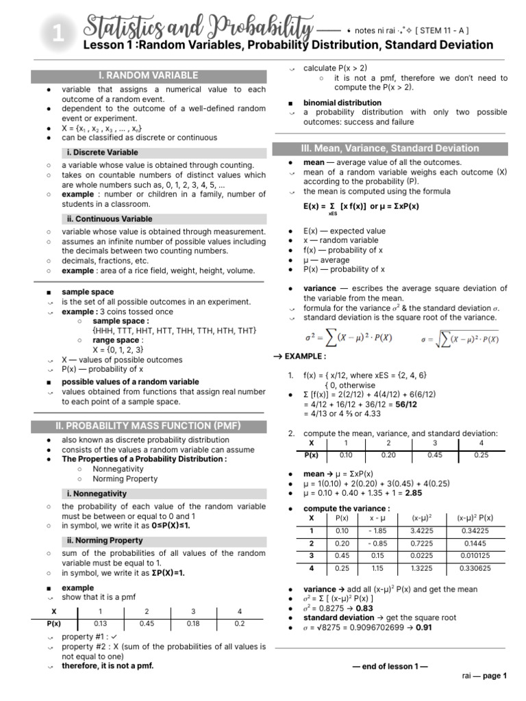 ?Q3 Statistics and Probability Reviewer | PDF | Sampling (Statistics ...