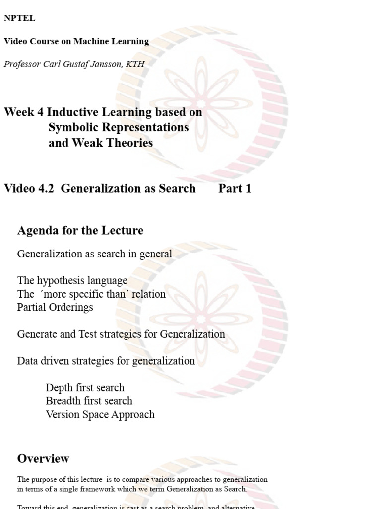 Generalization as Search in ML | PDF | Set (Mathematics) | Hypothesis