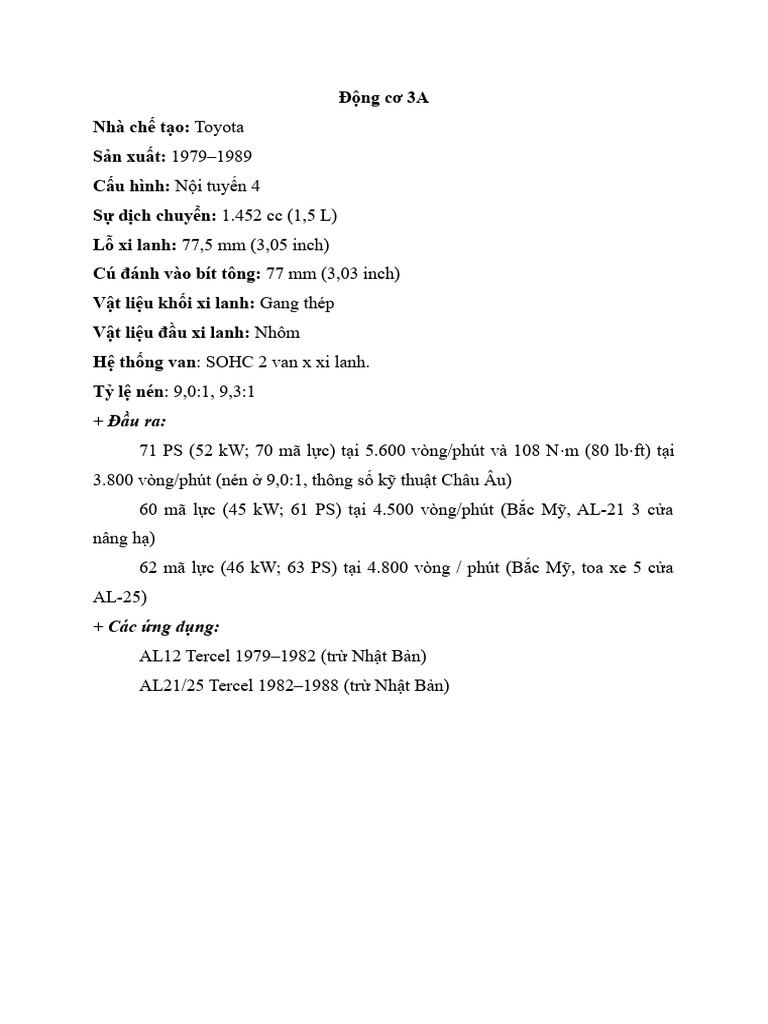 Đ NG Cơ 3A | PDF