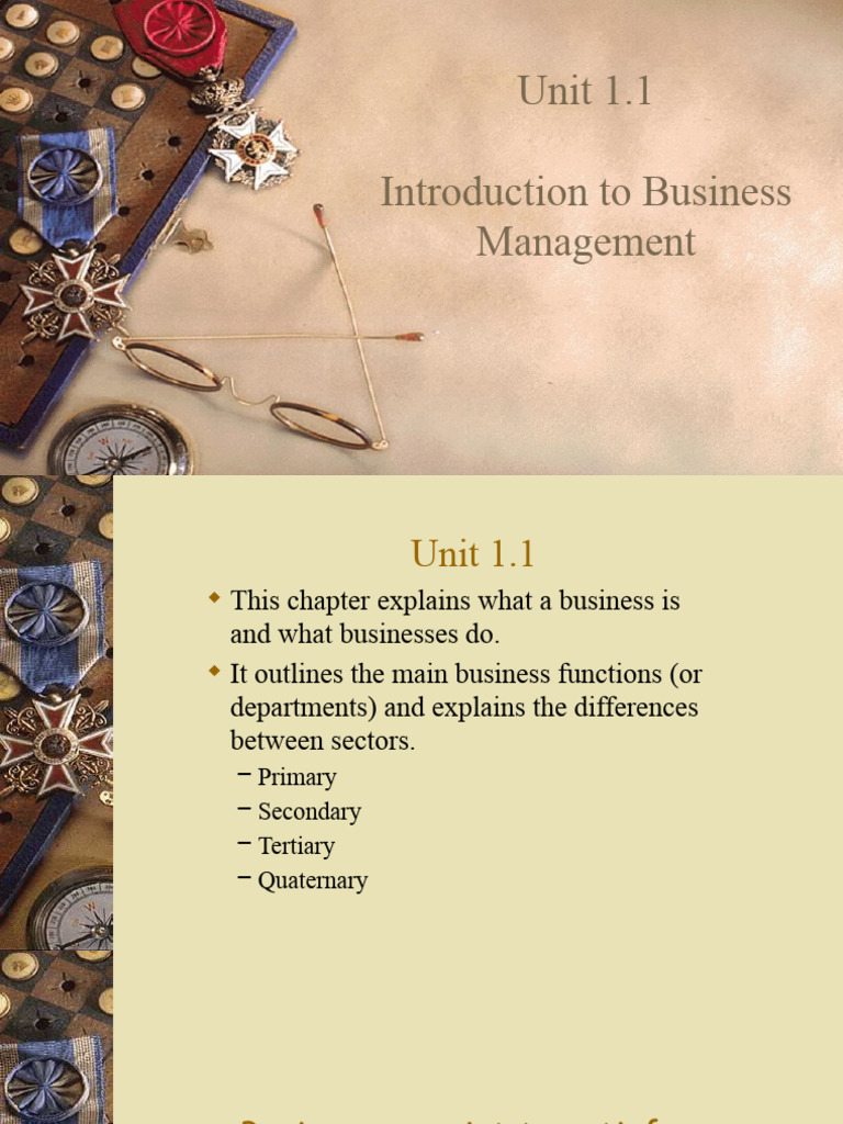 Unit 1.1 Intro To Business Managment | PDF | Entrepreneurship | Interest