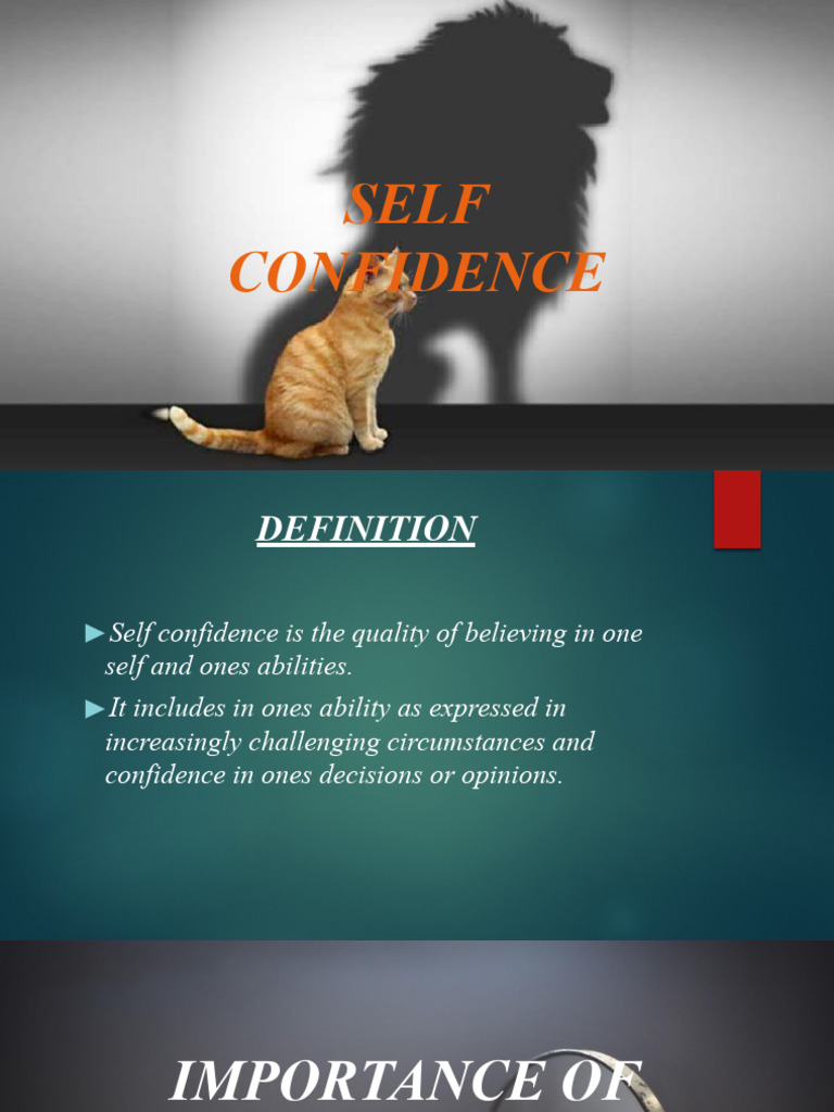 Understanding Self Confidence Traits | PDF | Career & Growth | Self ...