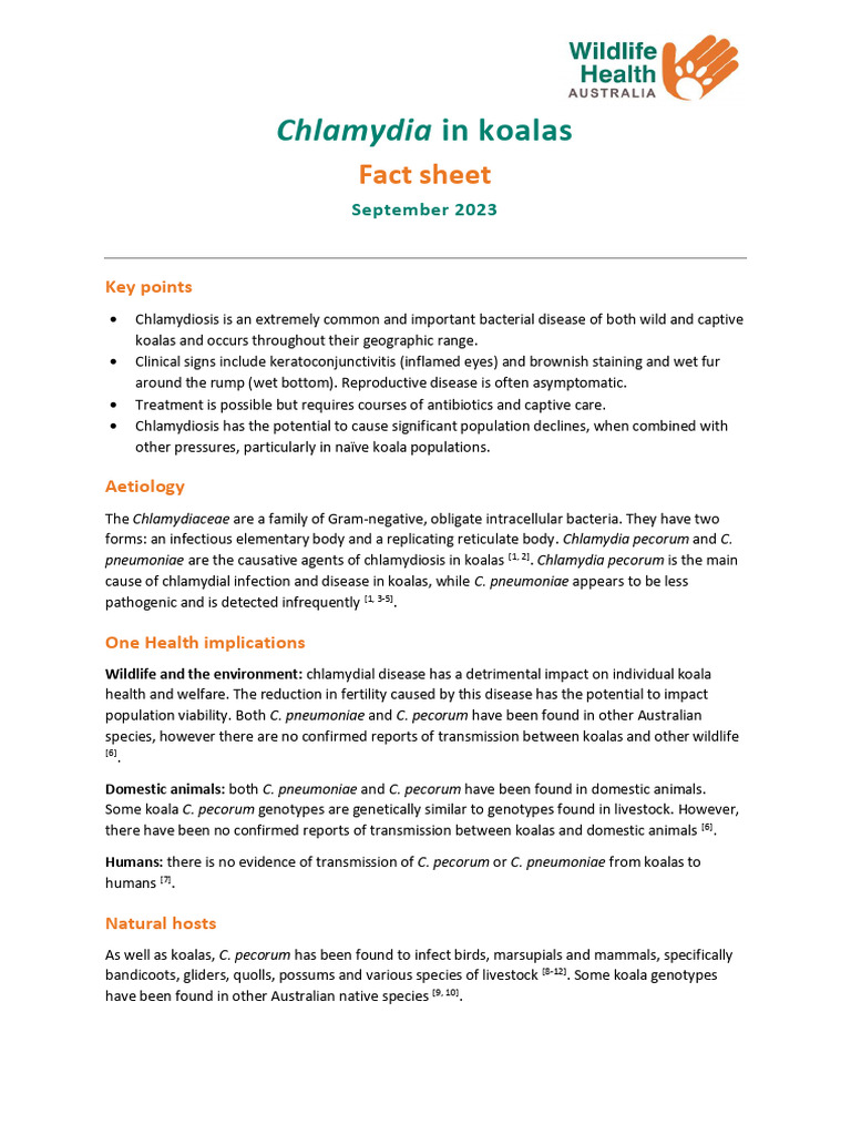 Chlamydia in Koalas | PDF | Infection | Biology