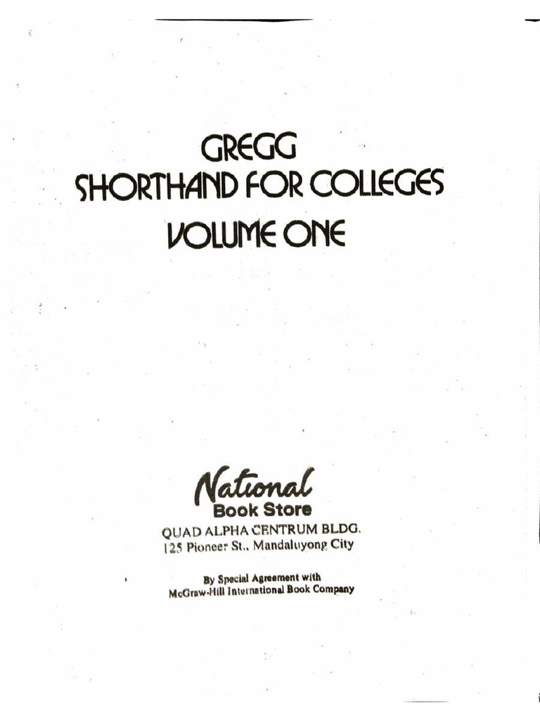 Gregg Shorthand For Colleges Vol1 Series 90 | PDF