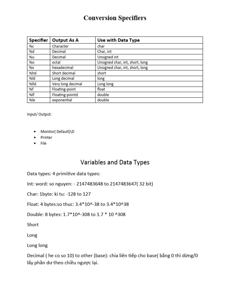 Input, Output Variables | PDF