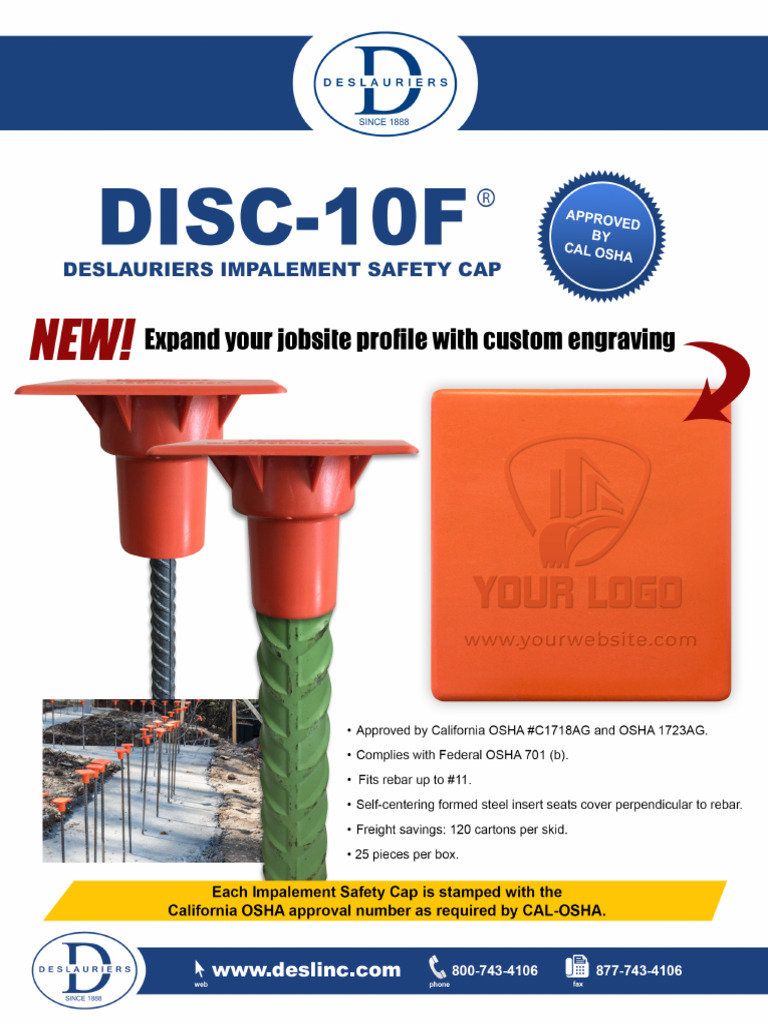 Ficha Tecnica Rebar Cap Disc-10 | PDF
